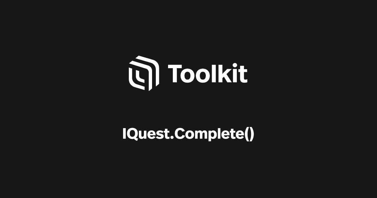 IQuest.Complete | Spatial Creator Toolkit