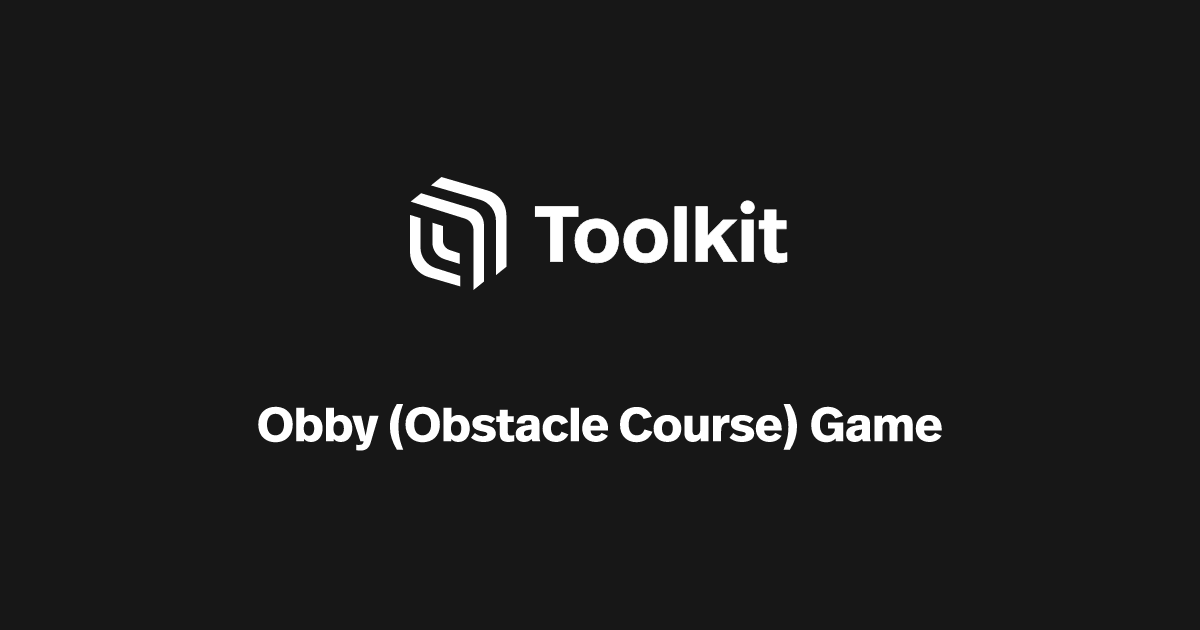Obby (Obstacle Course) Game | Spatial Creator Toolkit
